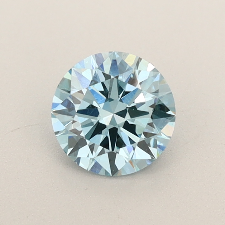 CBB-318 Round 0.59 Fancy Intense Greenish Blue VS1 EX